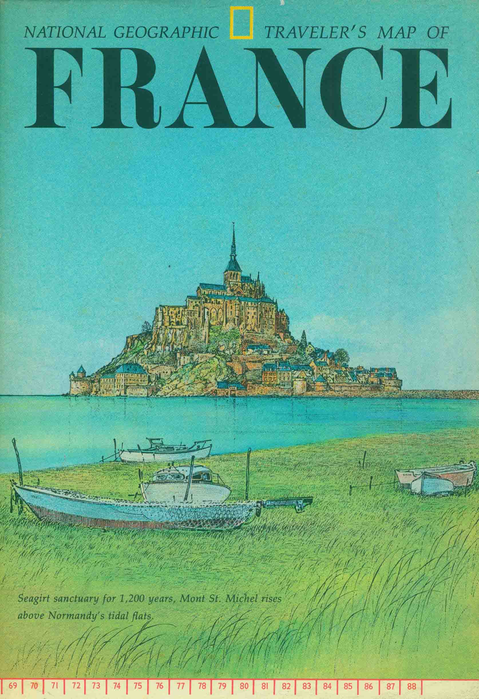 A TRAVELER'S MAP OF FRANCE.